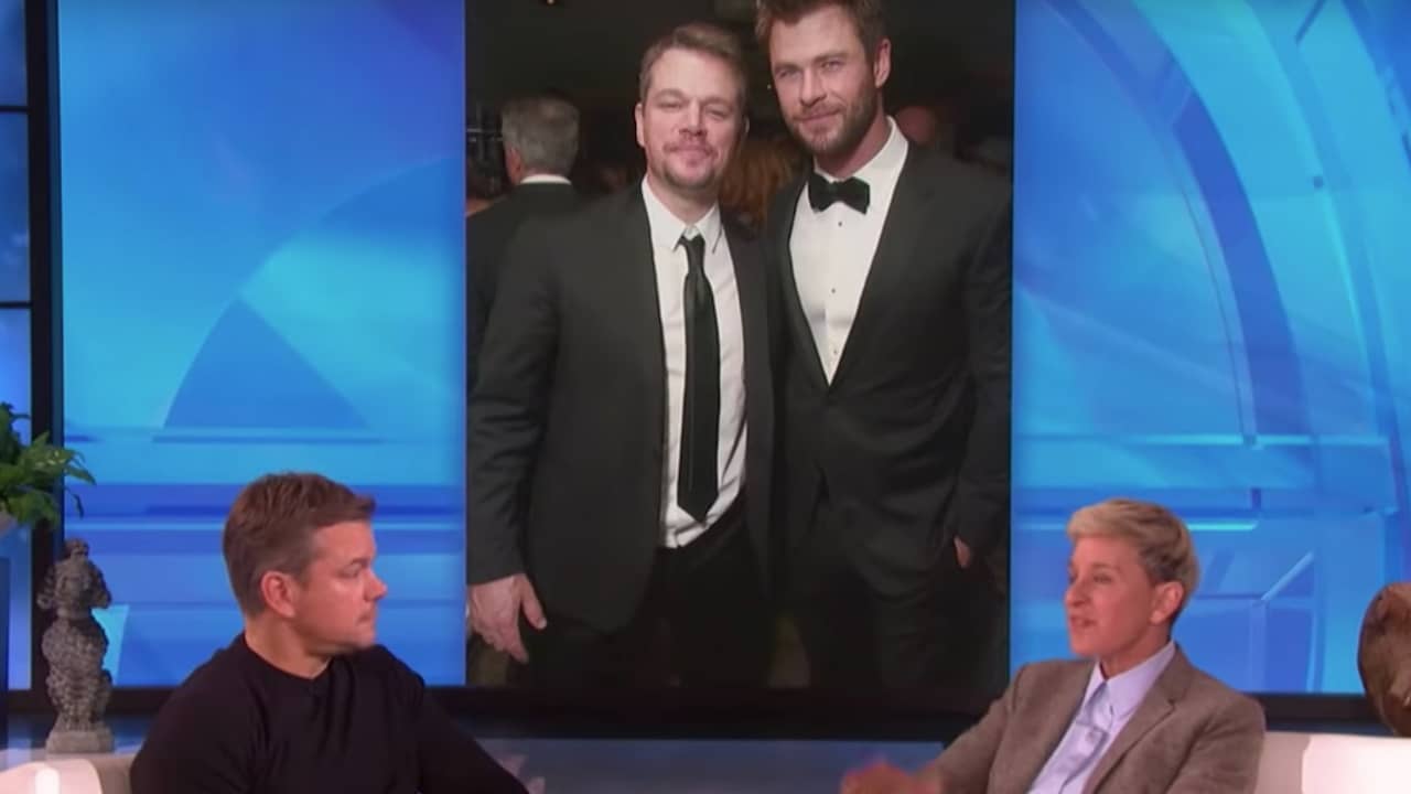 Matt Damon heeft volgens Chris Hemsworth altijd pech in Australië | NU.nl