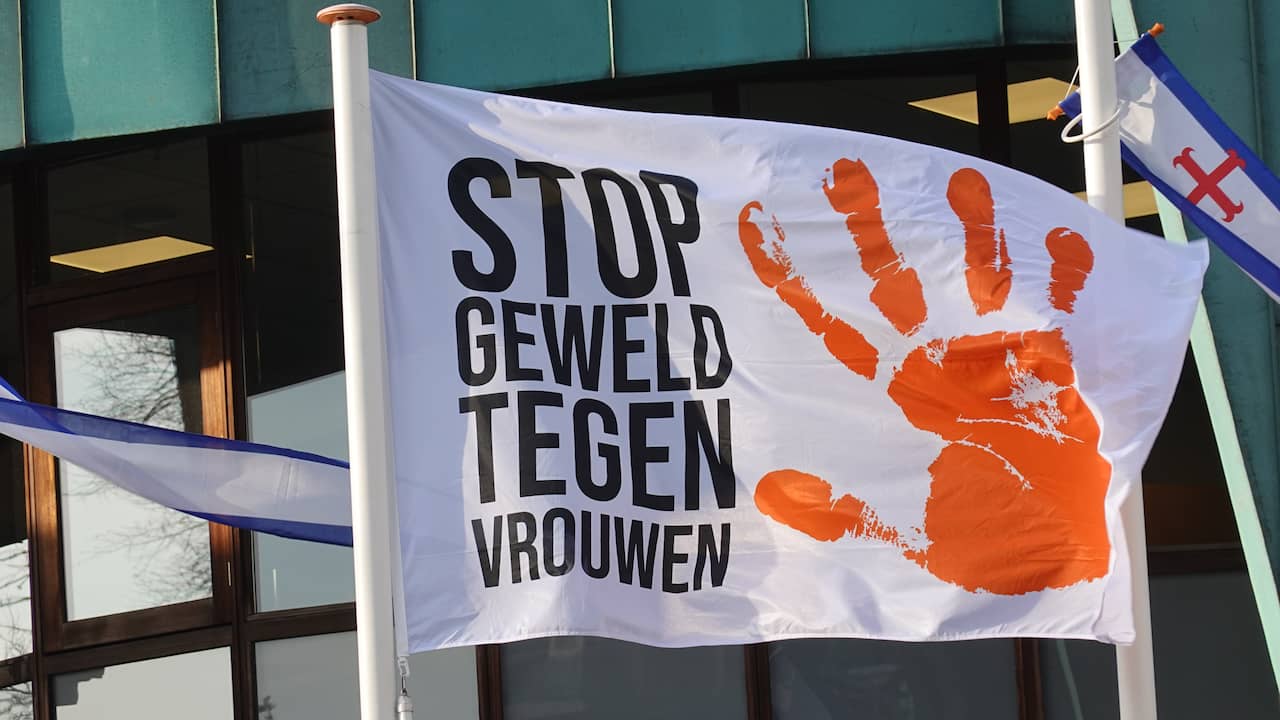 Gebouwen kleuren oranje: 'Stop geweld tegen vrouwen' | Leiden | NU.nl
