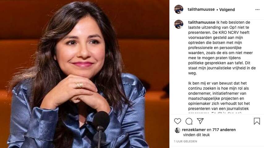 Talitha Muusse presenteert laatste Op1 niet om voorwaarden KRO-NCRV ...