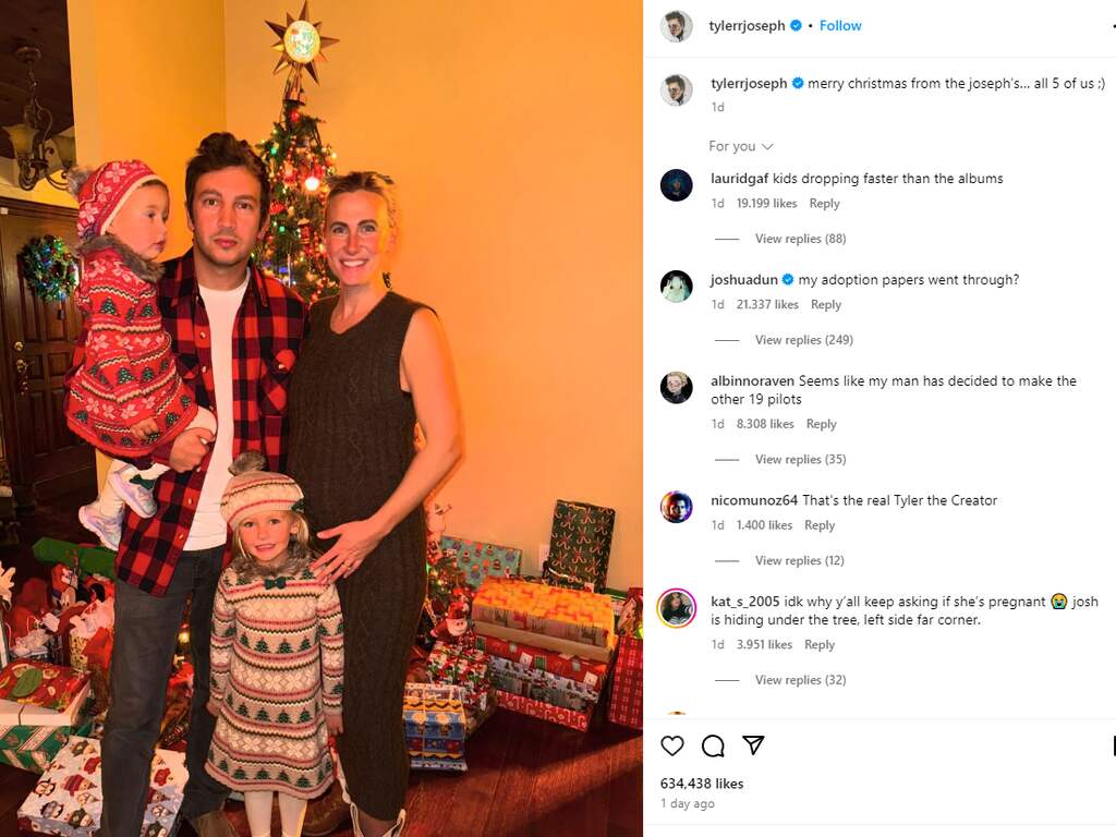 Twenty One Pilots-zanger Tyler Joseph wordt voor derde keer vader ...