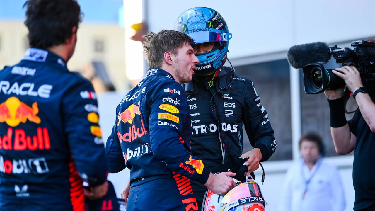Zonder dat ze met elkaar spraken is kou tussen Verstappen en Russell uit de lucht | Formule 1 ...