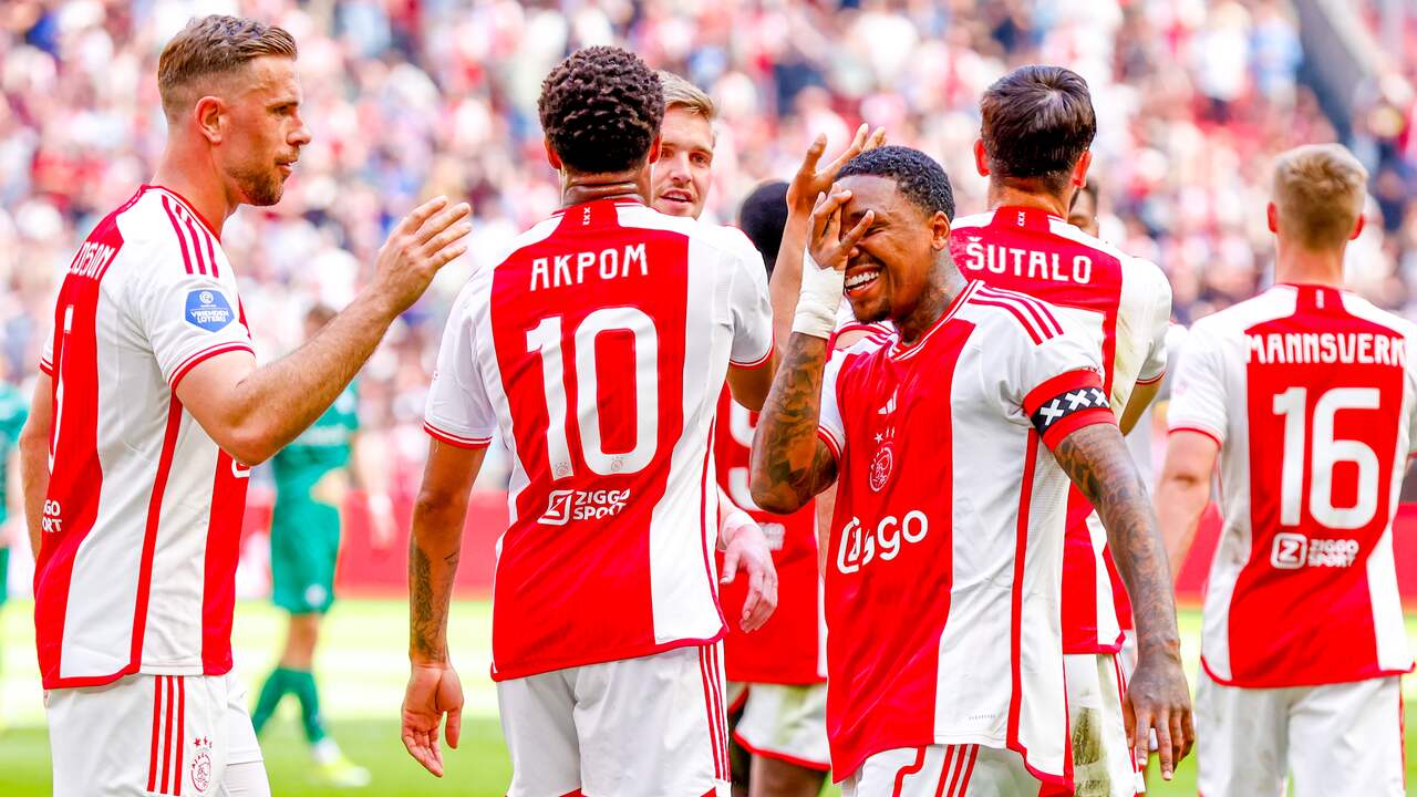 Ajax wint dankzij hattrick Bergwijn van Almere City en heeft vijfde plek binnen | Voetbal | NU.nl