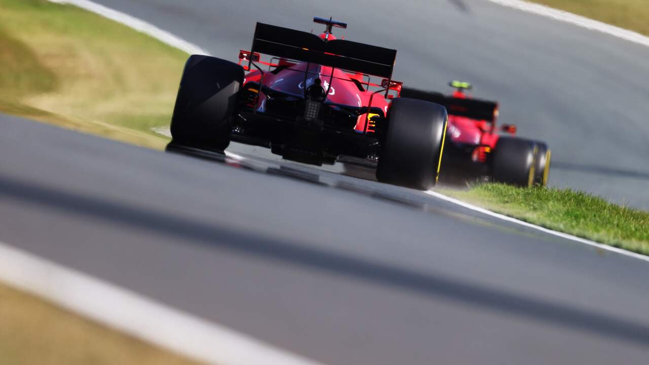Ferrari's snel in tweede training op Zandvoort, Verstappen klokt vijfde tijd | Formule 1 | NU.nl