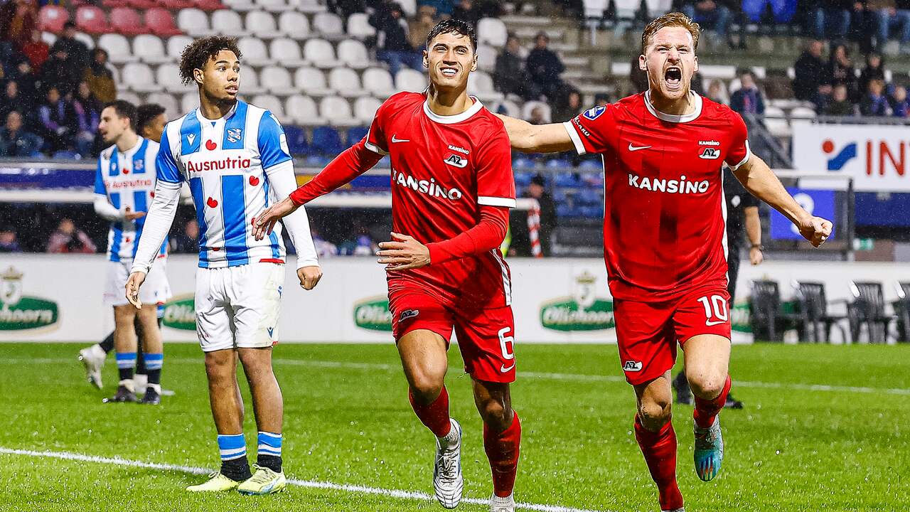 AZ boekt zakelijke zege bij Heerenveen en staat voorlopig tweede in Eredivisie | Voetbal | NU.nl