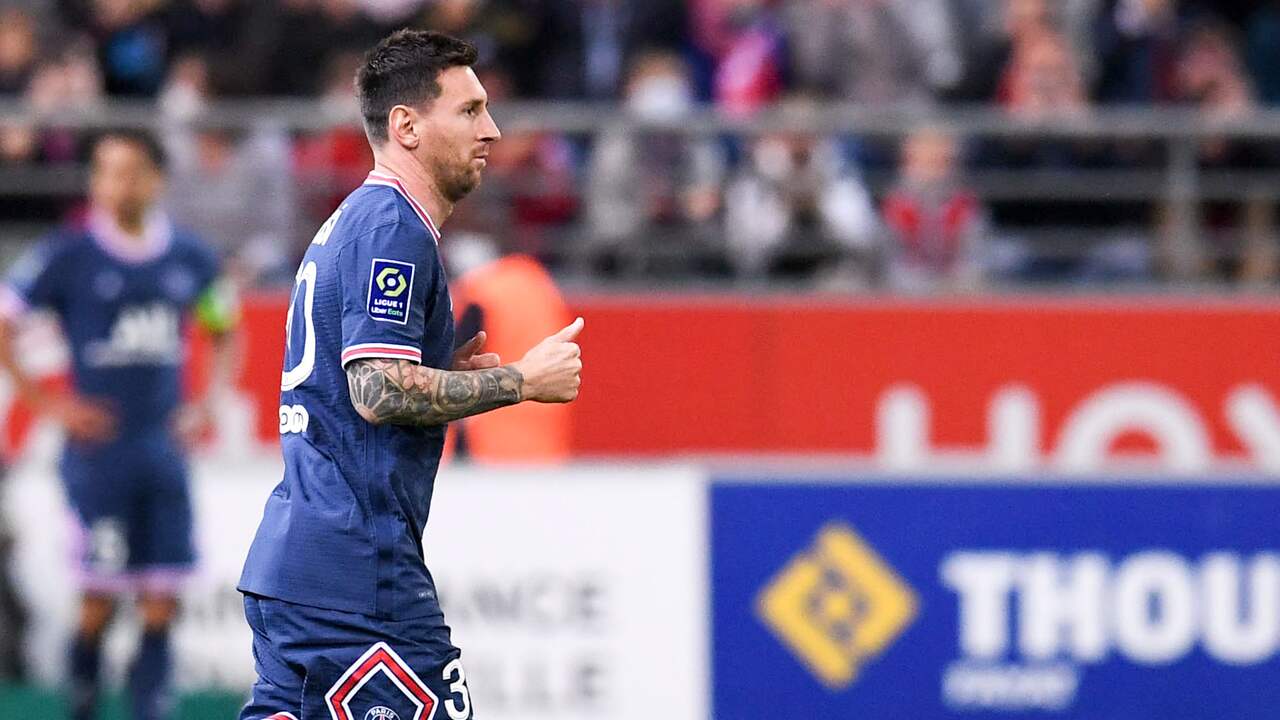 Messi maakt als invaller debuut voor koploper PSG bij uitzege op Stade ...