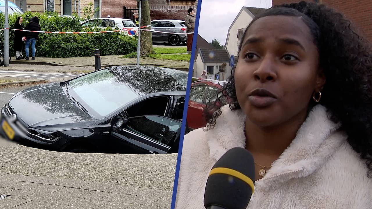 Vrouw belandt met nieuwe auto in zinkgat in Venlo | NU.nl