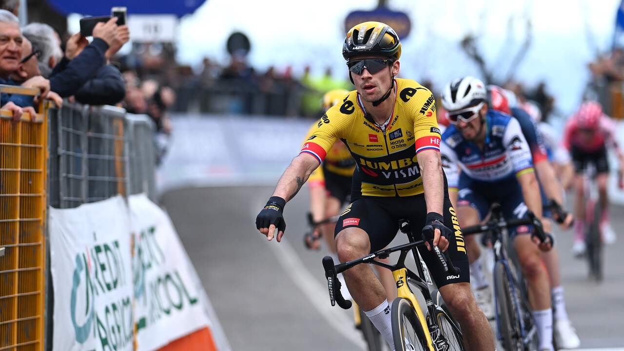 Roglic wint vierde rit Tirreno na rare val Van Aert in finale, bijrol ...