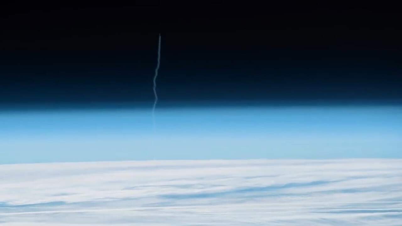 Astronaut filmt lancering raket vanuit ruimtestation ISS | NU.nl