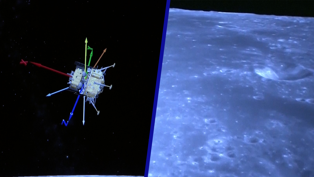 Chinese ruimtesonde landt op 'achterkant' van de maan | NU.nl Chinese ruimtesonde landt op 'achterkant' van de maan | NU.nl