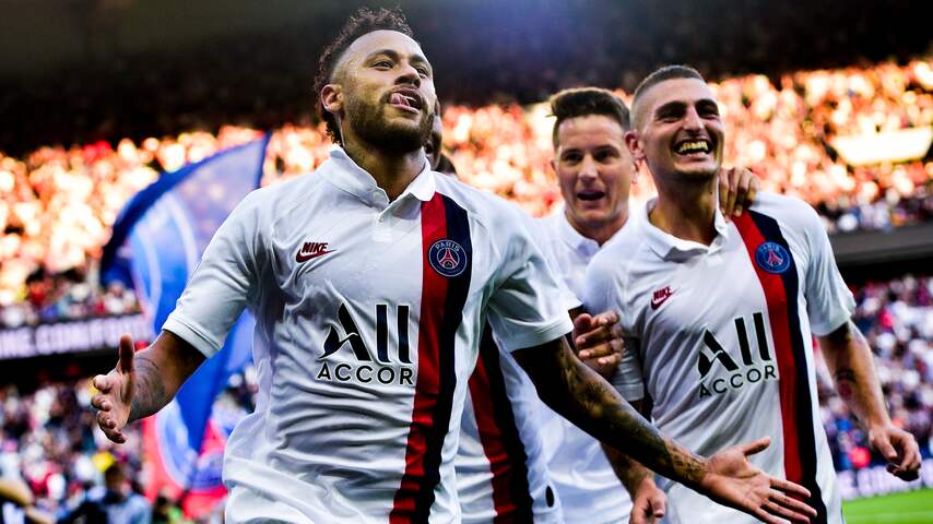 Uitgefloten Neymar leidt PSG bij rentree naar zege door fraaie omhaal | Voetbal | NU.nl